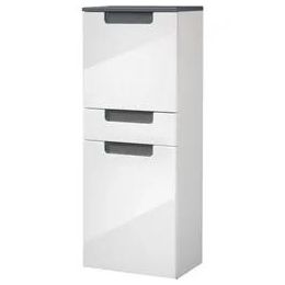 Midischrank Welltime "Siena", grau (anthrazit, wei&szlig;), B:40cm H:105cm T:27cm, Holzwerkstoff, MDF, Schr&auml;nke, Midischrank, Breite 40 cm, mit integrierten T&uuml;rd&auml;mpfern und Softclose-Funktion