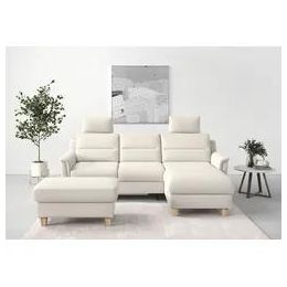 Sit & More Ecksofa SIT & MORE "Far&ouml; L-Form", beige (creme), B:234cm H:90cm T:168cm, Sofas, Ecksofa, inklusive Federkern, wahlweise mit Bettfunktion und Bettkasten