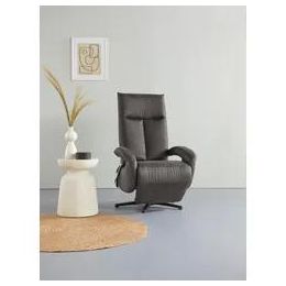 Sit & More TV-Sessel SIT & MORE "Tycoon", grau (anthrazit), B:74cm H:112cm T:82cm, 100% Polyester, Sessel, wahlweise manuell, mit zwei Motoren oder mit Akku oder mit 2 Motoren