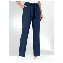 Palazzohose Classic Basics, Damen, Gr. 24, Kurzgr&ouml;&szlig;en, blau (marine), 100% Polyester, unifarben, lang, Hosen Palazzohose