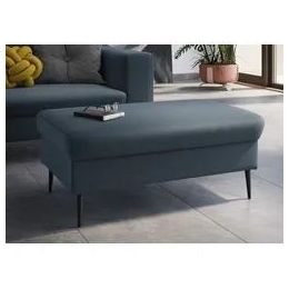 Sitzhocker DOMO collection "Modica", grau (grau, blau), B:99cm H:42cm T:65cm, Hocker, Sitzhocker, Auch in Cord, Fu&szlig;h&ouml;he passend f&uuml;r g&auml;ngige Saugroboter