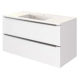 Waschtisch Welltime "Matera", wei&szlig; (wei&szlig;, wei&szlig;), B:100cm H:56cm T:47cm, Waschtische, Waschtisch, Breite 100 cm