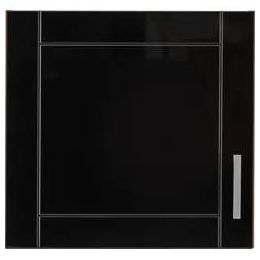 H&auml;ngeschrank KOCHSTATION "KS-Tinnum", schwarz, B:60cm H:57cm T:34cm, Holzwerkstoff, Schr&auml;nke, H&auml;ngeschrank, 60 cm breit, MDF-Fronten, Metallgriff