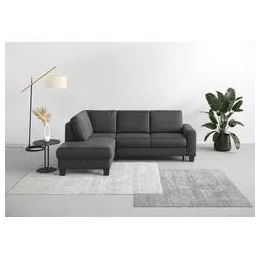Ecksofa Home Affaire "Summer L-Form", grau, B:236cm H:91cm T:170cm, 100% Polyester, Sofas, Ecksofa, mit Ottomane, mit oder ohne Bettfunktion und Bettkasten, Cord-Bezug