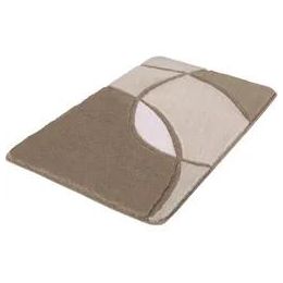 Badematte Kleine Wolke "Kent", beige, H:20mm, Polyacryl, Badematten, Badematte, Badteppich, modernes Design, Hoch-Tief Effekt, waschbar