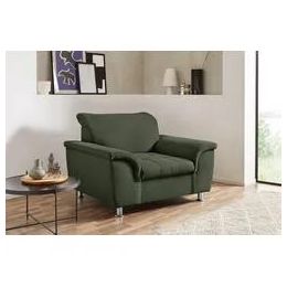 Sessel DOMO collection "Franzi, zeitlos und elegant, moderne Sitzheftung", gr&uuml;n, B:120cm H:81cm T:105cm, Sessel, Sessel, wahlweise mit Kopfteilverstellung
