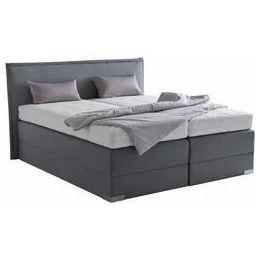 Boxspringbett, grau (anthrazit), Liegefl&auml;che B/L: 180cm x 200cm, H2, 7-Zonen-Kaltschaummatratze, Bettrahmen und seitliche Einfassung Unterbox und Obermatratze: Fein-Strukturstoff (77% Polyester, 23% Viskose).;Spiegelfl&auml;che der Matratzen: 100% Polyester, Westfalia Schlafkomfort, Komplettbetten, Boxspringbett