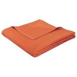 Wohndecke Biederlack "Uno Soft", orange (terrakotta), B:150cm L:200cm, Baumwolle, Polyacryl, Polyester, Wohndecken, Wohndecke, Kuscheldecke