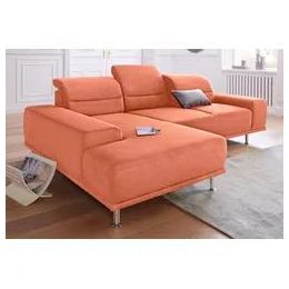 Sit & More Ecksofa SIT & MORE "Mariola L-Form", orange (terrakotta), B:269cm H:93cm T:174cm, Struktur (100% Polyester);Luxus-Microfaser ALTARA NUBUCK (100% Polyester);Luxus-Microfaser (100% Polyester), Sofas, Ecksofa, mit Recamiere und Federkern, inklusive Sitztiefenverstellung