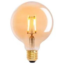 N&auml;ve N&Auml;VE LED-Leuchtmittel "Dilly", Energieeffizienz: G (A-G), gelb (amber), L:13,5cm &Oslash;:9,5cm, Leuchtmittel, Set of 3 LED bulbs, E27/4.1W "Dilly" Reto Kugel, Deko Globlampe