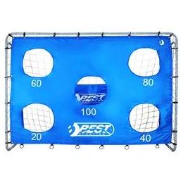 Fu&szlig;balltor BEST Sporting "Mit Torwand 5 Schussl&ouml;cher", blau, Sport-Tore, Kinder, B/H/L: 240cm x 170cm x 85cm, Polyester Stahl, Polyester, Stahl, 240 x 170 cm, B:240cm H:170cm L:85cm