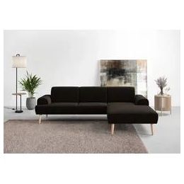 Ecksofa Home Affaire "Swift Scandic Design, Federkern f&uuml;r hohen Sitzkomfort, L-Form", braun, B:292cm H:83cm T:176cm, 100% Polyester, Sofas, Ecksofa, Federkern-Polsterung, B/T/H: 292/83/176 cm