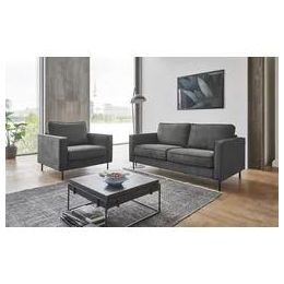 2-Sitzer "Weston", grau, B:166cm H:81cm T:87cm, 100% PES, ATLANTIC HOME COLLECTION, Sofas, im skandinavischem Stil, mit Wellenunterfederung