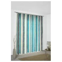 Vorhang WIRTH "Soliera" Gr. 2, blau, B:132cm H:175cm, Jacquard, Polyester, Gardinen