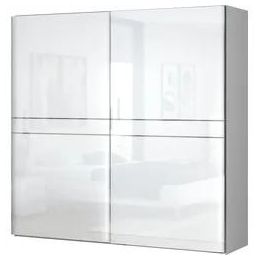 Schwebet&uuml;renschrank OTTO HOME "Piano, FSC-zertifiziert, mit Einlegeb&ouml;den und Kleiderstangen", wei&szlig; (wei&szlig; hochglanz), B:230cm H:224cm T:61cm, Holzwerkstoff, Schr&auml;nke, Schwebet&uuml;renschrank, UV lackiert, hochgl&auml;nzend, mit Soft-Close Funktion, in beige oder wei&szlig;