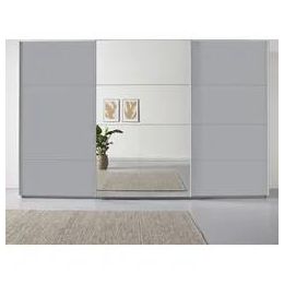 Schwebet&uuml;renschrank Rauch "Kleiderschrank Schrank Garderobe TOPSELLER OTELI inkl. Inneneinteilung", grau (seidengrau), B:360cm H:229cm T:62cm, Holzwerkstoff, Schr&auml;nke, Schwebet&uuml;renschrank, mit 3 Innenschubladen sowie zus&auml;tzlichen Einlegeb&ouml;den MADE IN GERMANY