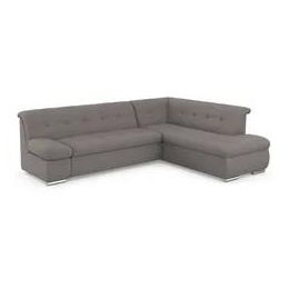 Ecksofa DOMO collection "Mona L-Form bequem und komfortabel, Breite 271cm, L-Form", braun (schlamm), B:271cm H:80cm T:213cm, Struktur fein 100% Polyester;Chenilleoptik 100% Polyester, Sofas, Ecksofa, wahlweise mit Bett- und Armlehnfunktion