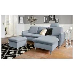 Sit & More Hocker SIT & MORE "Daytona", grau (hellgrau), B:58cm H:48cm T:58cm, Luxus-Microfaser ALTARA NUBUCK (100% Polyester);Struktur (100% Polyester);Luxus-Microfaser weich (98% Polyester 2% Polyamid), Hocker, Hocker