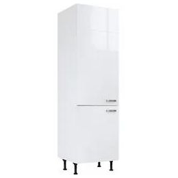Seitenschrank KOCHSTATION "KS-Cara", wei&szlig; (wei&szlig; gl&auml;nzend, wei&szlig;), B:60cm H:211,8cm T:58,4cm, Schr&auml;nke, Seitenschrank