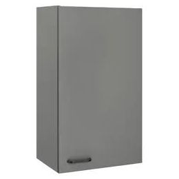 H&auml;ngeschrank Optifit "Elga", grau (basaltgrau, basaltgrau), B:50cm H:89,6cm T:34,9cm, Holzwerkstoff, Schr&auml;nke, H&auml;ngeschrank, mit Soft-Close-Funktion und Metallgriff, Breite 50 cm