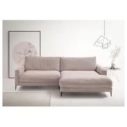 Ecksofa Home Affaire "Downtown, B/T/H: 272/190/84 cm L-Form", rosa (ros&eacute;), B:272cm H:84cm T:190cm, 88% Polyester, 12% Polyacryl, Sofas, Ecksofa, weicher Sitzkomfort auch in Cord und Boucl&eacute;, incl. Zierkissen