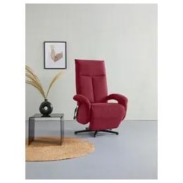 Sit & More TV-Sessel SIT & MORE "Tycoon", rot (bordeaux), B:74cm H:117cm T:85cm, 100% Polyester, Sessel, wahlweise manuell, mit zwei Motoren oder mit Akku oder mit 2 Motoren