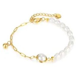 Armband "Perla", Damen, Gr. Glas, gold (golden), Collezione Alessandro, Armb&auml;nder Armband