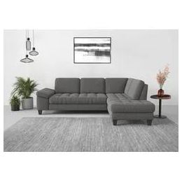 Sit & More Ecksofa SIT & MORE "Westham L-Form", grau, B:261cm H:88cm T:179cm, 90% Polyester 10%Polyamid, Sofas, Ecksofa, mit Ottomane, mit oder ohne Bettfunktion, Bettkasten, Verstellung