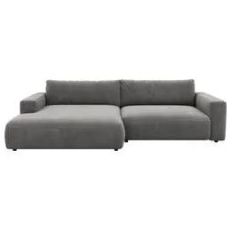 Ecksofa Musterring "LUCIA L-Form", grau (stone samt), B:296cm H:81cm T:190cm, Flachgewebe VALMONT (60% Baumwolle/40% Leinen);Leder PURO, pigmentiertes Leder;Microfaser CRONA (100% Polyester);Flachgewebe FLORIS (100% Polyester);Leder BAX, pigmentiertes Leder, Sofas, Ecksofa