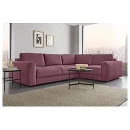 Ecksofa Home Affaire "Bloomfield, Mega Polsterecke, Breite 289cm, viel Platz, L-Form", rosa (altrosa), B:289cm H:84cm T:209cm, 100% Polyester, Sofas, Ecksofa, In verschiedenen Gr&ouml;&szlig;en