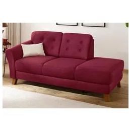 Recamiere Home Affaire "Trondheim", rot (bordeaux), B:194cm H:89cm T:92cm, Luxus-Microfaser Lederoptik (100% Polyester);Struktur weich ( 97% Polyester, 3% Baumwolle);Luxus-Microfaser ALTARA NUBUCK (100% Polyester), Sofas, Recamiere, freistehend, mit Federkern, Knopfheftung im R&uuml;cken