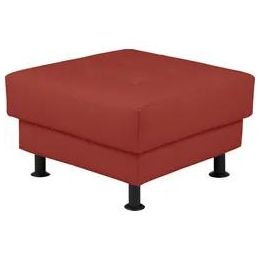 Polsterhocker Home Affaire "Bengo", rot, B:65cm H:42cm T:65cm, Microfaser (100% Polyester);Struktur (100% Polyester);Kunstleder, Hocker, Polsterhocker, passend zu &raquo;Bengo&laquo;-Sofa