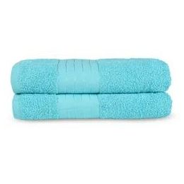 Badetuch Good Morning "Uni Towels", bunt (t&uuml;rkis, aqua), B:70cm L:140cm, Frottee, Obermaterial: 100% Baumwolle, Handt&uuml;cher, Badetuch, Baumwolle, Walkfrottee, Bord&uuml;re, 500 GSM, Einfarbig, ohne Aufh&auml;ngung