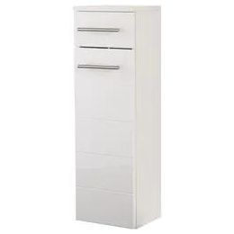 Unterschrank Welltime "Porto", wei&szlig;, B:25cm H:79cm T:20cm, Holzwerkstoff, MDF, Schr&auml;nke, Unterschrank, Breite 25 cm, mit hochgl&auml;nzenden Fronten