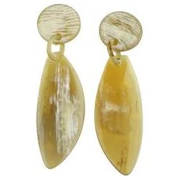 Paar Ohrstecker "Cebu", Damen, Gr. Materialmix, beige (natur), Collezione Alessandro, Ohrringe