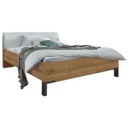 Futonbett Wiemann "Monaco, Bettgestell, Bettrahmen, komfortables Polsterkopfteil", braun (bianco, eiche, wei&szlig;), B:209cm L:218cm, Betten, Futonbett, Polsterkopfteil aus Kunstleder, verschiedene Gr&ouml;&szlig;en, in Komforth&ouml;he
