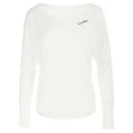 Langarmshirt WINSHAPE "MCS002", Damen, Gr. XS, wei&szlig; (vanilla, wei&szlig;), 50% Modal, 50% Baumwolle, U-Boot-Ausschnitt, Shirts Langarmshirt, Ultra leicht