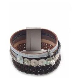 Armband "Iraya", Damen, Gr. Leder, schwarz, Collezione Alessandro, Armb&auml;nder Armband