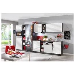 Sp&uuml;lenschrank KOCHSTATION "KS-Paris", grau (wei&szlig;, anthrazit), B:110cm H:85cm T:60cm, Holzwerkstoff, Schr&auml;nke, Sp&uuml;lenschrank