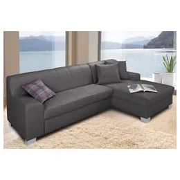 Ecksofa Home Affaire "Anzio, elegant und gem&uuml;tlich, Breite 239cm, L-Form", braun (schlamm), B:239cm H:75cm T:82cm, Sofas, Ecksofa, wahlweise mit Bettfunktion