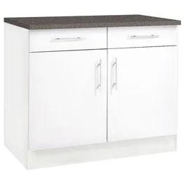 Unterschrank KOCHSTATION "KS-Toledo", wei&szlig;, B:100cm H:85cm T:60cm, Schr&auml;nke, Unterschrank