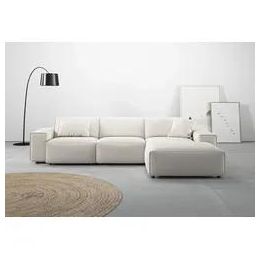 Ecksofa Home Affaire "Glimminge auch in Breitcord, Feincord, Boucl&eacute; + Easy care-Bezug", wei&szlig; (snow), B:294cm H:71cm T:191cm, 12% Polyaxryl, 88% Polyester, Sofas, Ecksofa, L-Form, Breite 294, Zierkissen