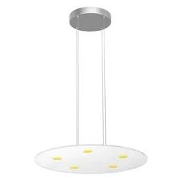 Evotec LED Pendelleuchte "SUN LED", Energieeffizienz: E (A-G), wei&szlig; (edelstahlfarben, wei&szlig;), 5, &Oslash; 57cm, 1 Stk., Leuchten, Touch-Dimmer, Made in Germany, ESG-Sicherheitsglas, LED Pendelleuchte