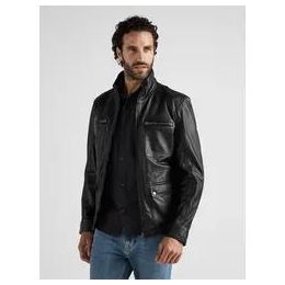 Lederjacke JCC "402293", Herren, Gr. 48, schwarz, Oberstoff: 100% Lammleder; Futter: 100% Polyester, mit Knopf, Jacken