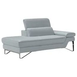 Ottomane Egoitaliano "Princess, elegantes Designsofa mit erstklassigem Sitzkomfort", blau (himmelblau), B:177cm H:95cm T:108cm, Leder NUVOLE (Echtes Rindsleder). Halbnat&uuml;rliches, halbnarbiges Rindsleder mit einer nat&uuml;rlichen K&ouml;rnung von 1, 2 bis 1, 4 mm. Dieses Leder hat eine weiche, wachsartige Haptik mit mattem Aussehen und einem Wolkeneffekt. Es handelt sich um ein Naturleder, das die urspr&uuml;ngl