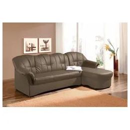 Ecksofa DOMO collection "Papenburg, zeitlose R&uuml;ckensteppung, elegante Formensprache, L-Form", braun, B:235cm H:84cm T:140cm, Kunstleder SOFTLUX;Luxus-Microfaser (100% Polyester);Struktur ( 90% Polyester, 10% Polyacryl);Microfaser PRIMABELLE (100% Polyester), Sofas, Ecksofa, in gro&szlig;er Farbvielfalt, wahlweise mit Bettfunktion