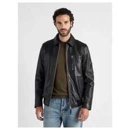 Lederjacke JCC "31018159", Herren, Gr. 60, schwarz, Obermaterial: 100% Lammleder (Glattleder); Innenfutter unterer Teil: 100% Baumwolle; Innenfutter oberer Teil: 100% Polyester; Wattierung: 100% Polyester; &Auml;rmelfutter: 100% Polyester, mit Knopf, Jacken