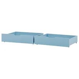 Bettschubkasten Hoppekids "ECO Comfort", blau, B:153cm H:19cm T:60cm, MDF, Massivholz, Schubladen, Bettschubkasten, auf Rollen in verschiedenen Farben erh&auml;ltlich 2 St.
