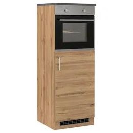 Backofen/K&uuml;hlumbauschrank KOCHSTATION "KS-Colmar", braun (wotaneiche), B:60cm H:165cm T:60cm, Holzwerkstoff, Schr&auml;nke, Backofenumbauschrank K&uuml;hlschrankumbauschrank Umbauschrank, 60 cm breit, 165 cm hoch, f&uuml;r Einbauk&uuml;hlschrank und Einbaubackofen