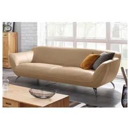 3-Sitzer GUTMANN FACTORY "Venezuela", braun (hellbraun), B:245cm H:83cm T:115cm, Sofas